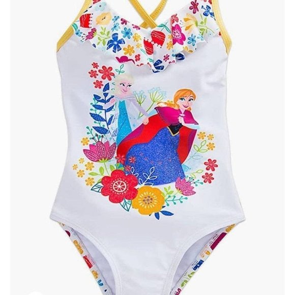 Disney | Swim | Disney Frozen Anna And Elsa Swimsuit For Little Girl 56 ...